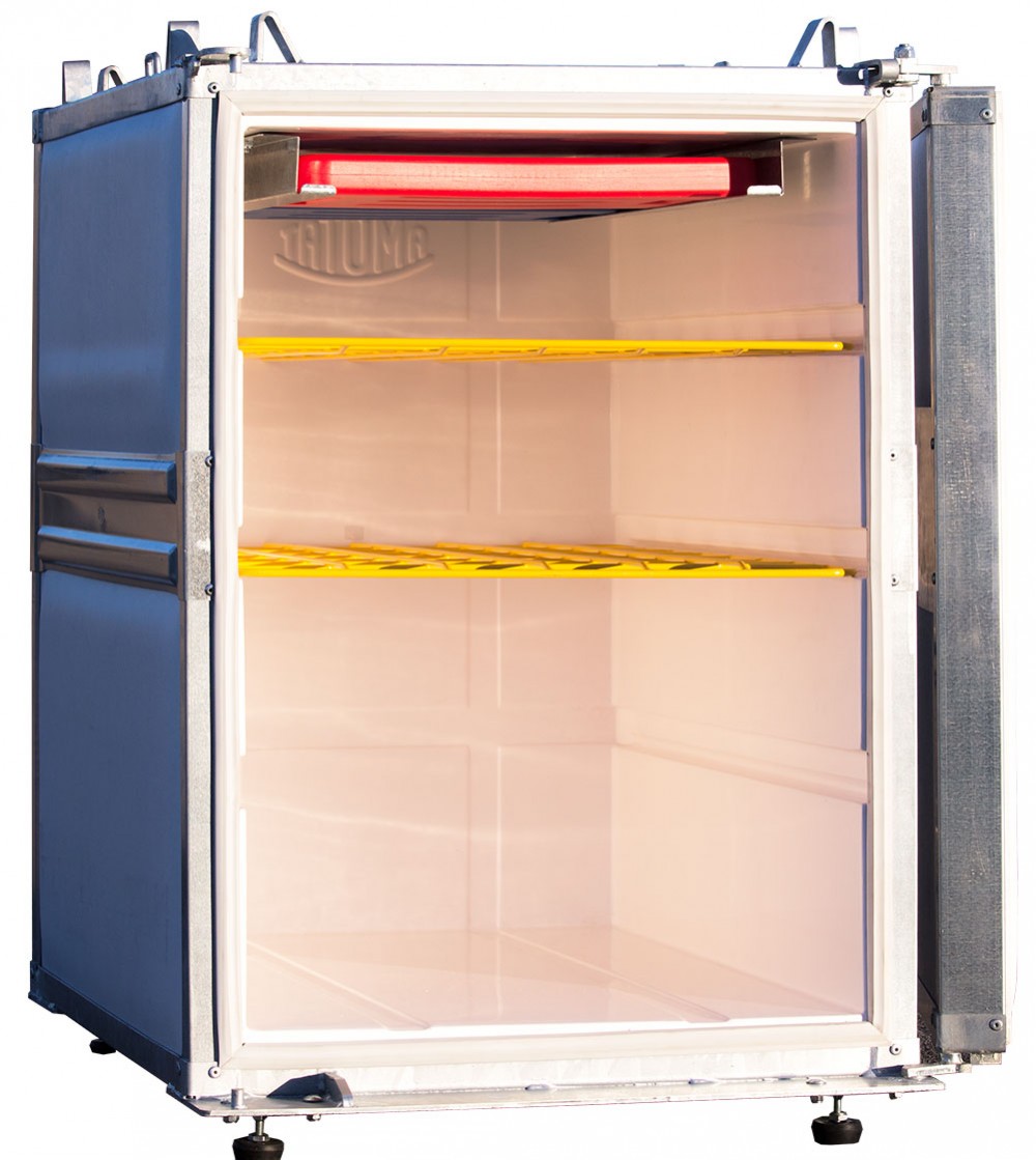 Plain tray for insulated containers – painted or zinc-plated