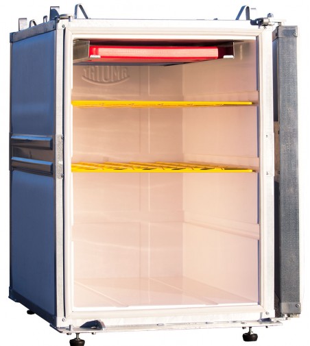 Plain tray for insulated containers – painted or zinc-plated